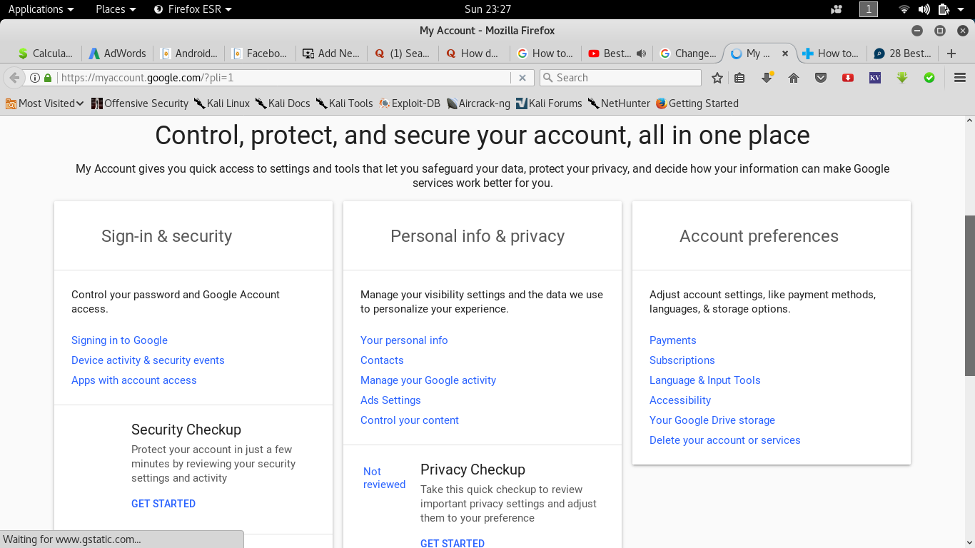 How to change / reset google password on Android device