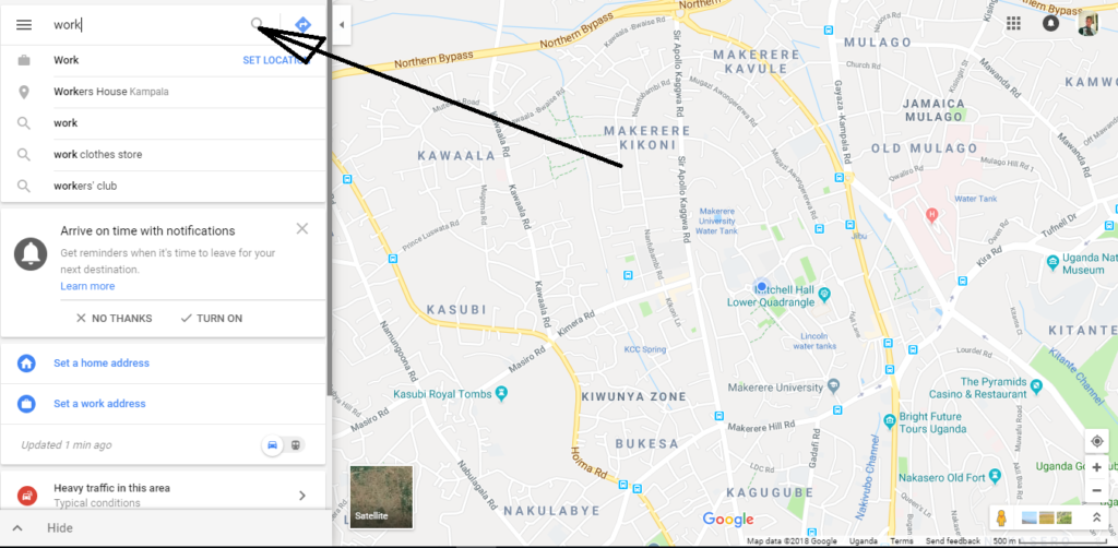 Google Maps: How To check traffic To Work Or Home - Ug Tech Mag