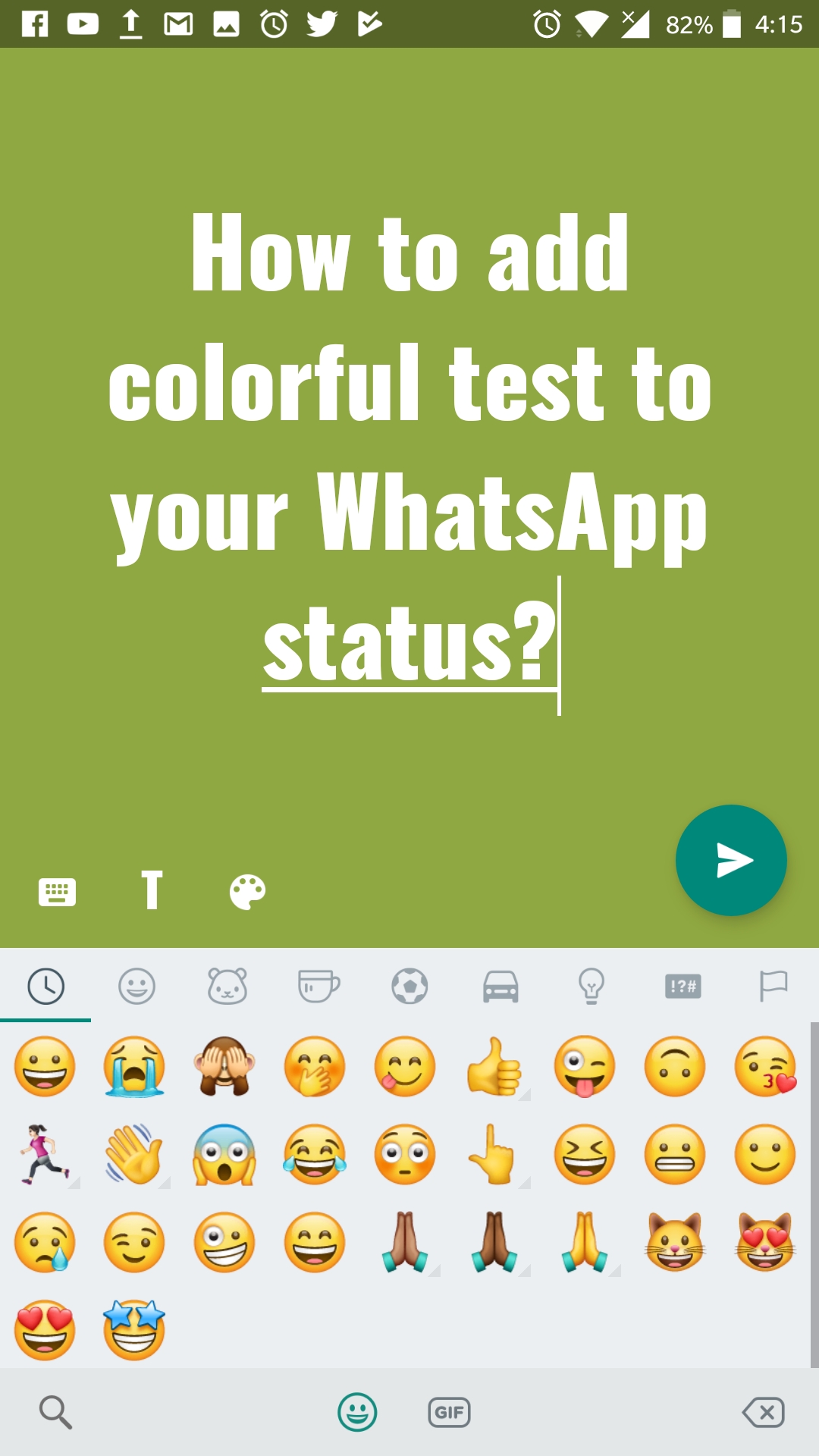 How To Add Colorful Text To Your WhatsApp Status. - Ug Tech Mag