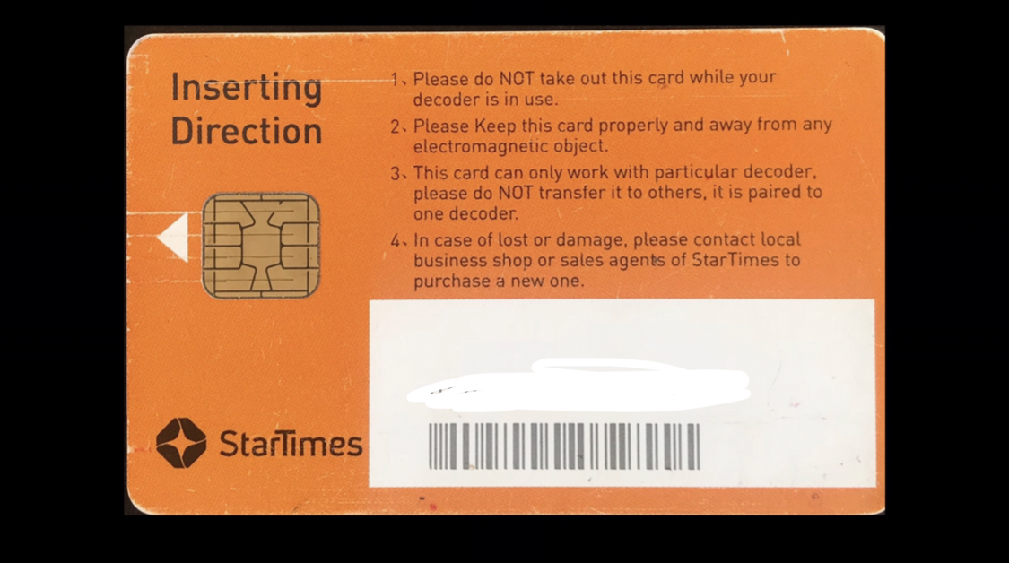 How to Insert StarTimes Smart Card