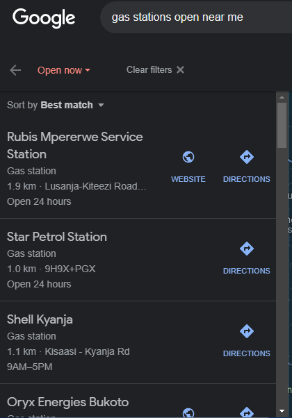 How to find the nearest gas station on google maps - Ug Tech Mag