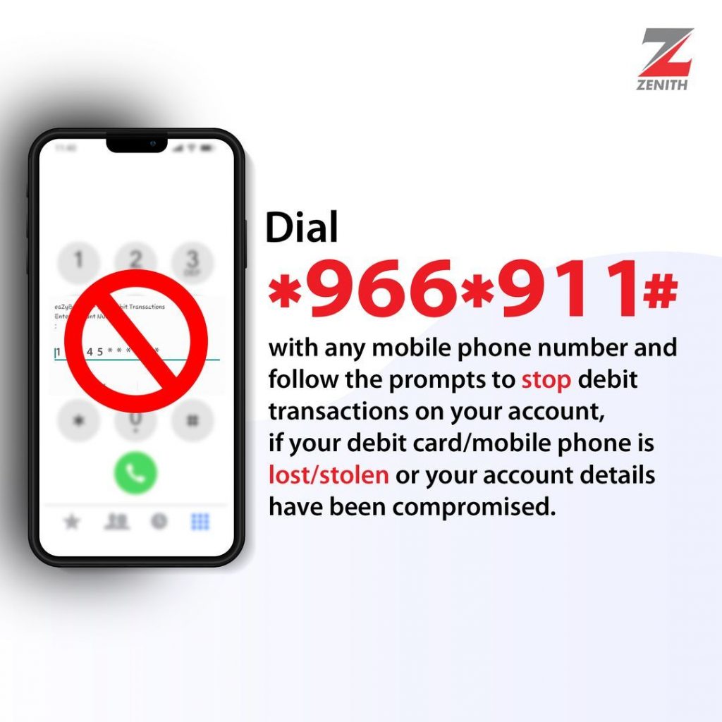 Zenith Bank Nigeria USSD codes for Money transfers, Purchases, checking ...