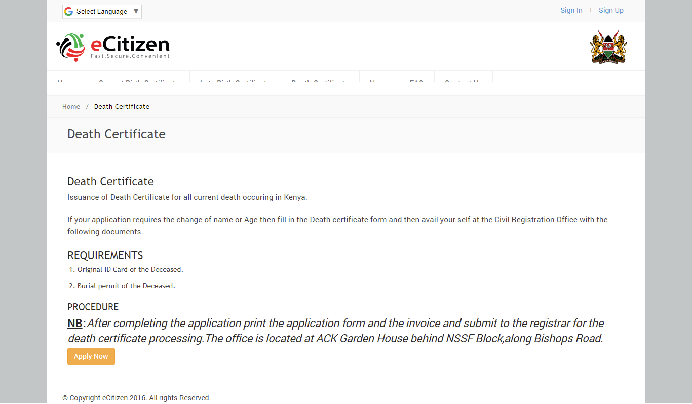 How to Apply for Death Certificate online in Kenya - Ug Tech Mag