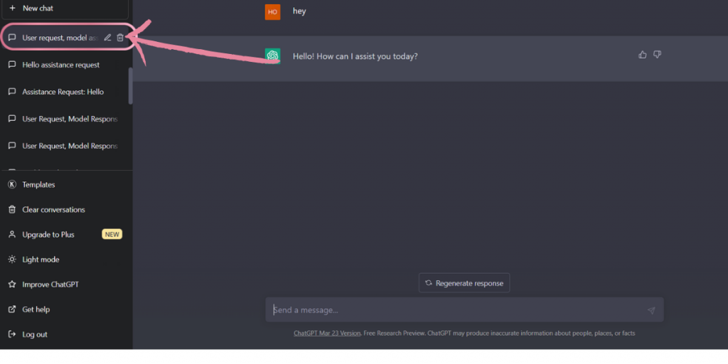 How to Delete Chat GPT Conversation History