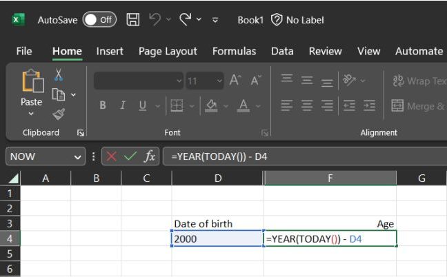 How to Calculate Age in Microsoft Excel