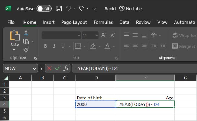 How to Calculate Age in Microsoft Excel