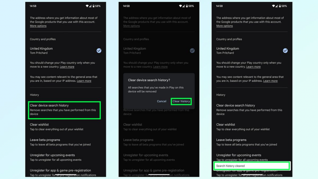 How to Delete History on Google Play Store