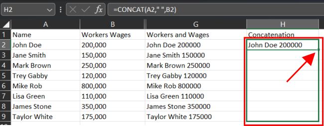 How to Merge Two Columns Data in Excel