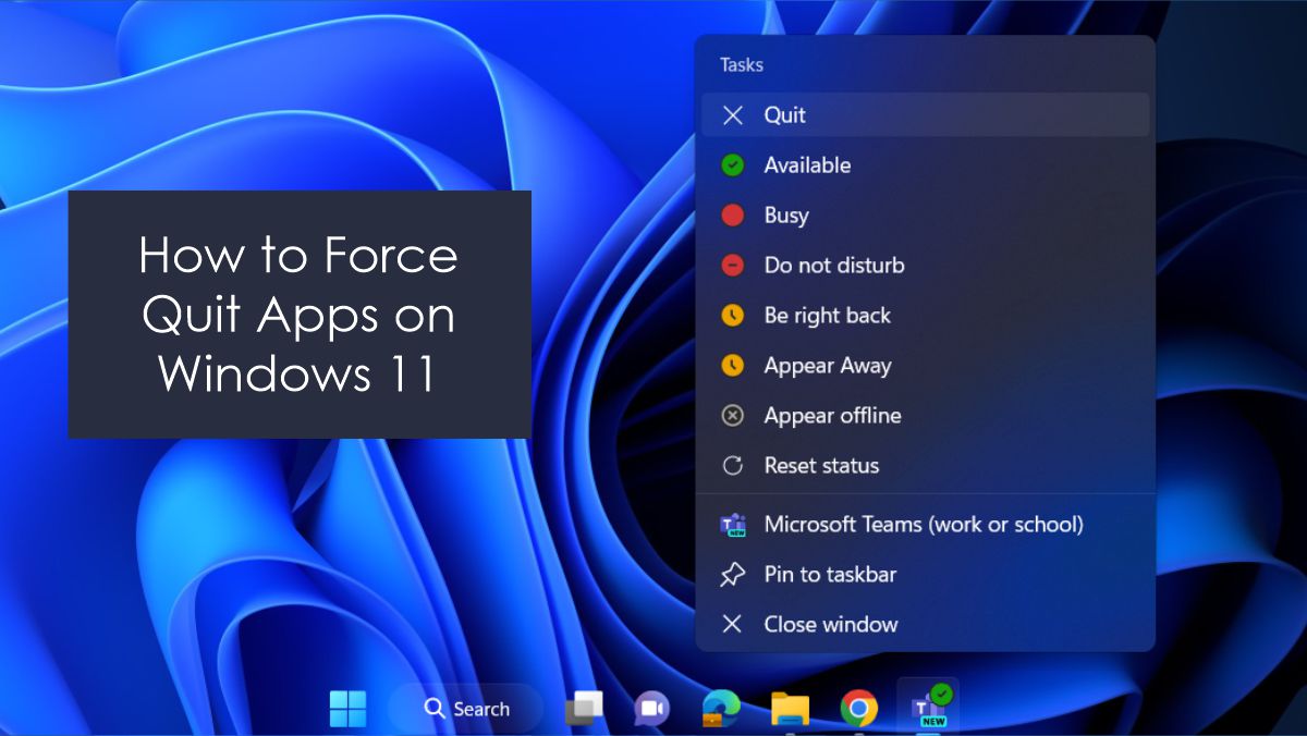 How to Force Quit Apps on Windows 11
